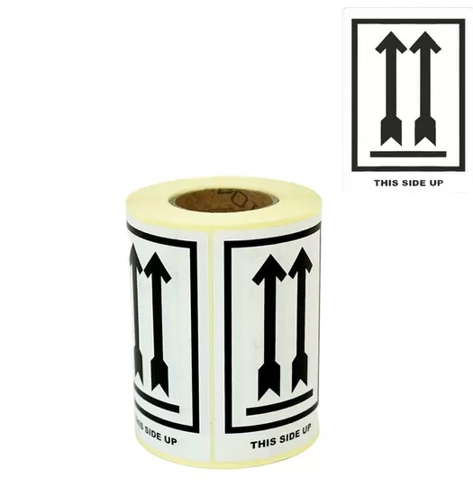 Meekes | Stickers on roll this side up black/white…